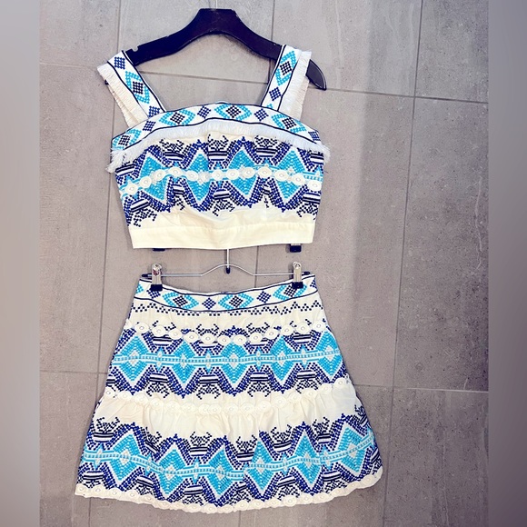 Skirts | Copy Of Zimmerman Matching Top And Skirt | Poshmark